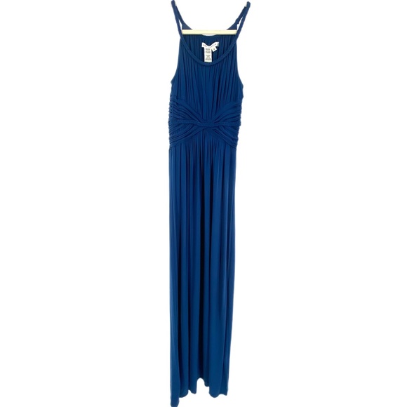 Max Studio | Dresses | Max Studio Blue Grecian Maxi Keyhole Empire ...